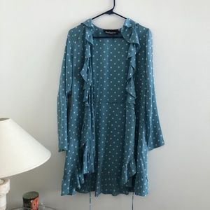 Realisation Par | Dresses | Realisation Blue Polka Dot Wrap Dress ...